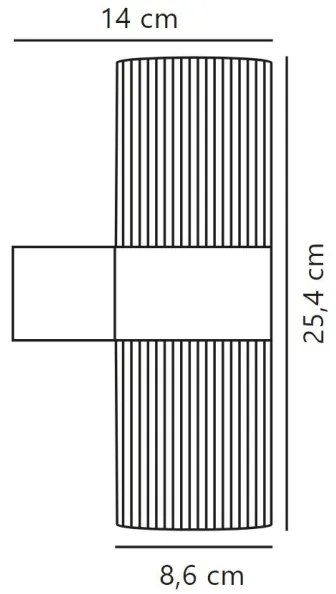 Nordlux - Venkovní nástěnné svítidlo KYKLOP 2xGU10/25W/230V IP54 černá