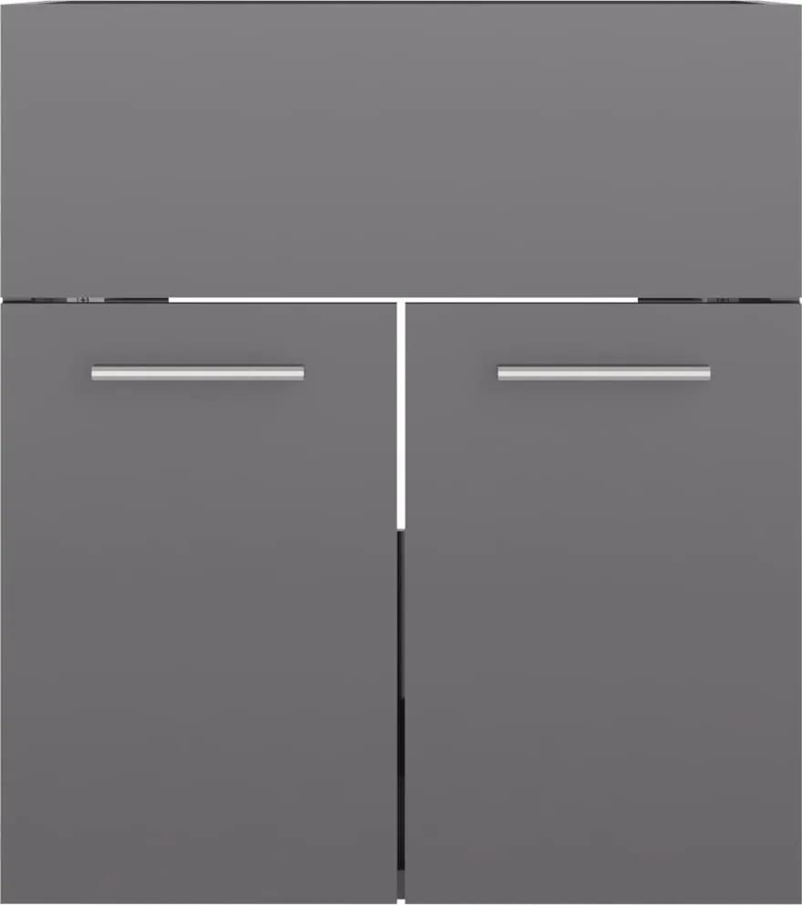 vidaXL Skříňka pod umyvadlo 41 x 38,5 x 46 cm dřevotříska [804646] Barva: Černá