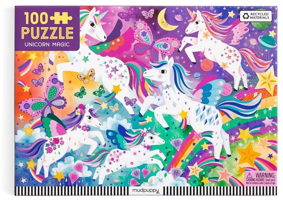 Mudpuppy Puzzle Kouzelní jednorožci 100 dílků