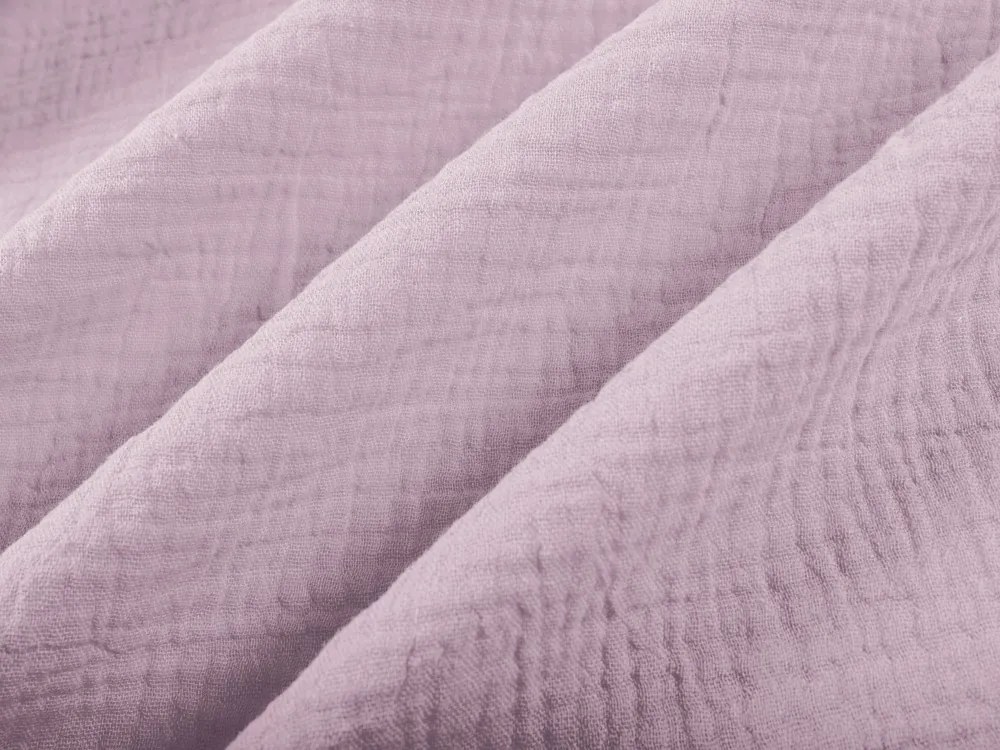 Biante Mušelínový povlak na polštář MSN-021 Bledě fialový 50 x 50 cm