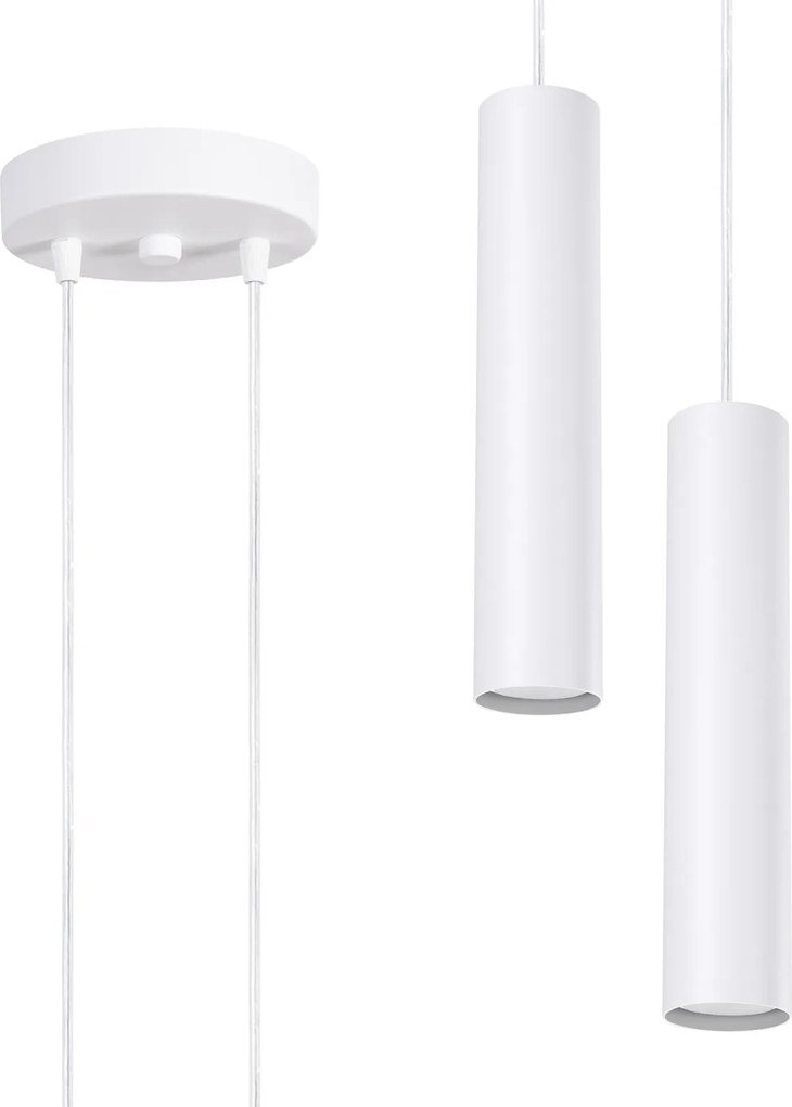 Sollux Lighting Závěsná lampa LAGOS 2P bílá