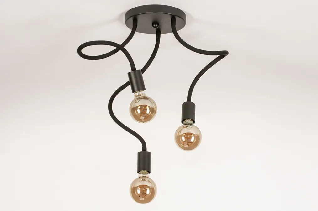 Stropní svítidlo do kuchyně Flexi Bulb 3 Black