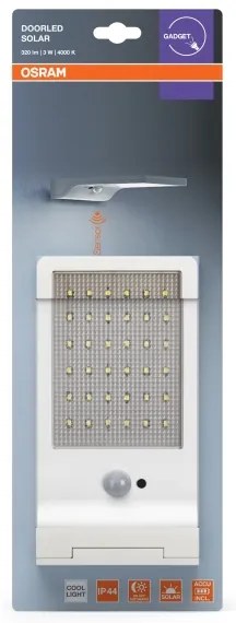 Osram - LED Solární nástěnné svítidlo se senzorem DOORLED LED/3W/3,3V IP44