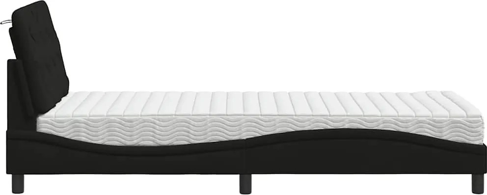 Postel s matrací černá 80 x 200 cm textil 3310701