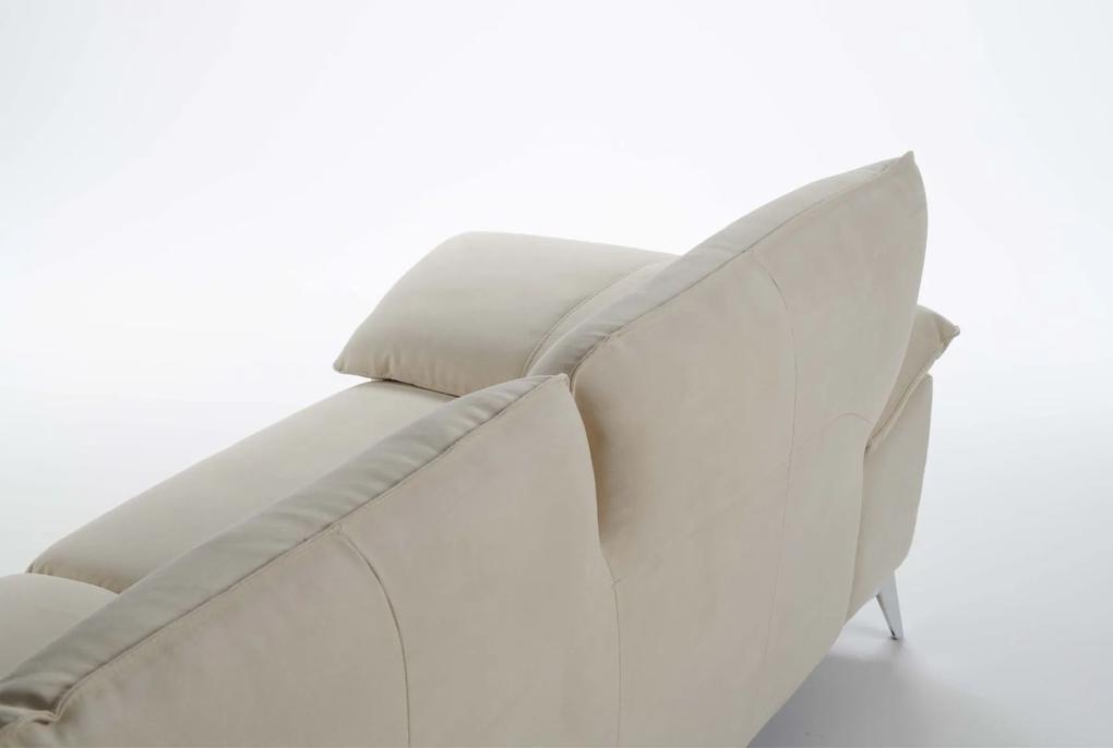 Pregio Italia sofa&relax Moderní rohová sedací souprava TOUCH Provedení: 2-místná MAXI +lehátko, Vzorník látek: tekno fibra 20 blue