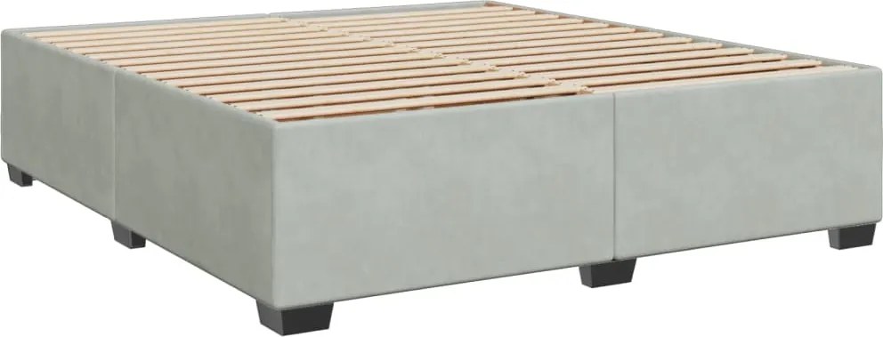 Box spring postel s matrací světle šedá 180x200 cm samet 3290972