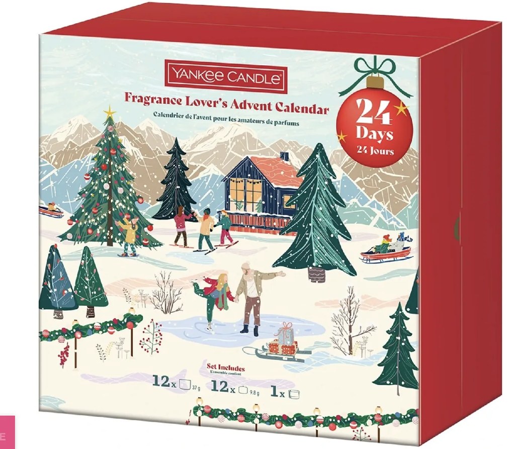 Yankee Candle Adventní kalendář 2025 kniha 12× 9,8 g, 12× 37 g