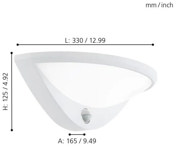 Eglo 97311 - LED Venkovní svítidlo se senzorem BELCREDA 1xLED/9,3W/230V IP44