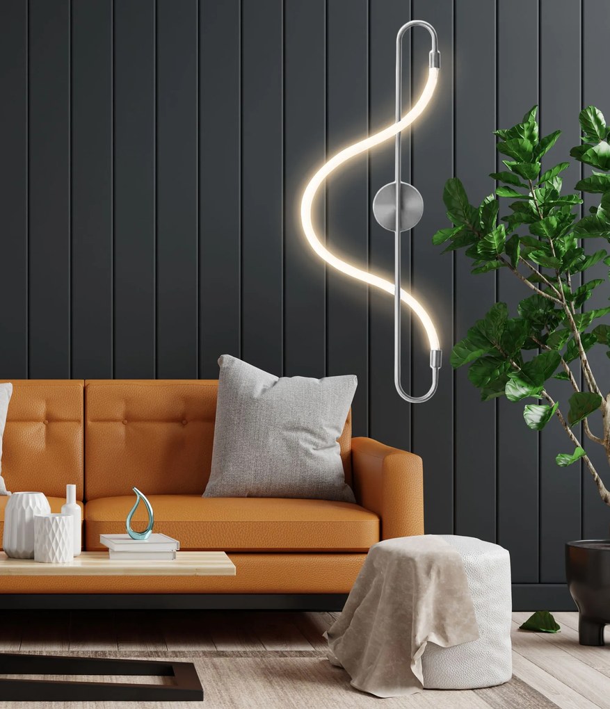Toolight, LED nástěnné svítidlo 25W APP859-W Long Chrom, chromová, OSW-03994