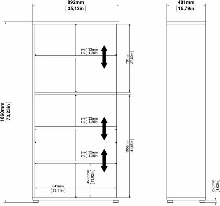 FALCO Knihovna Office 420 bílá