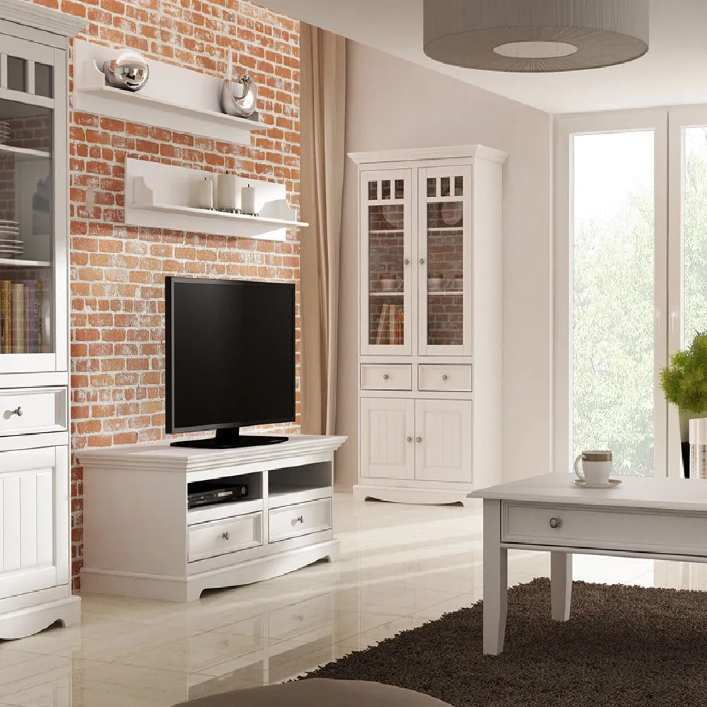 Massive home | Belluno Elegante velký konferenční stolek z masivu bílý