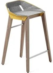 Barová židle Tabanda DIAGO, 62cm, ořechová podnož, plst (RAL1004)
