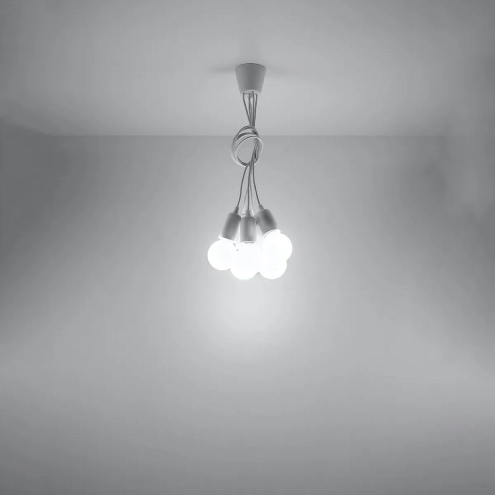 Sollux Lighting Závěsné svítidlo DIEGO 5 bílé