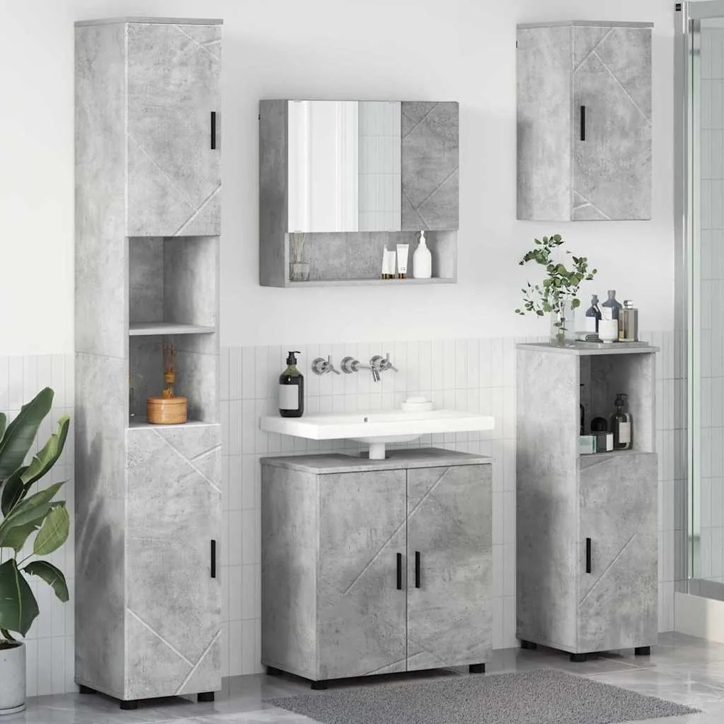 Sada koupelnového nábytku 5 ks Betonově šedá 61 x 35 x 64 cm 3392986
