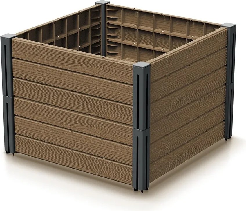 PROSPERPLAST Vyvýšený záhon 2 ks BASE PLANT 61,8 cm, naturo ECO