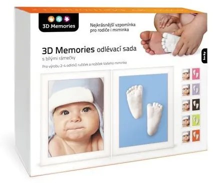 3D Memories odlévací sada baby se dvěma bílými rámečky