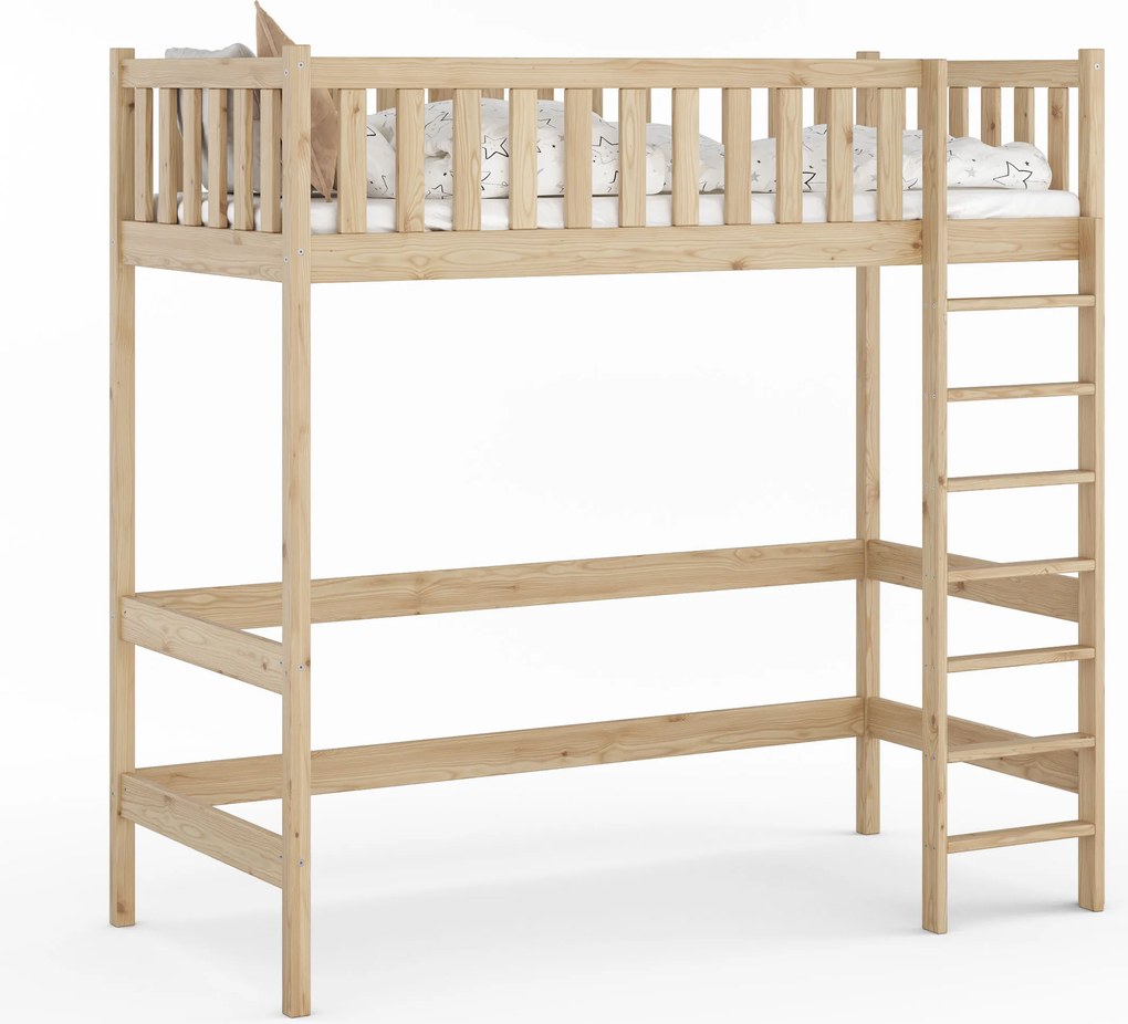 Rkids | Vyvýšená postel Rivo 80x180 Přírodní