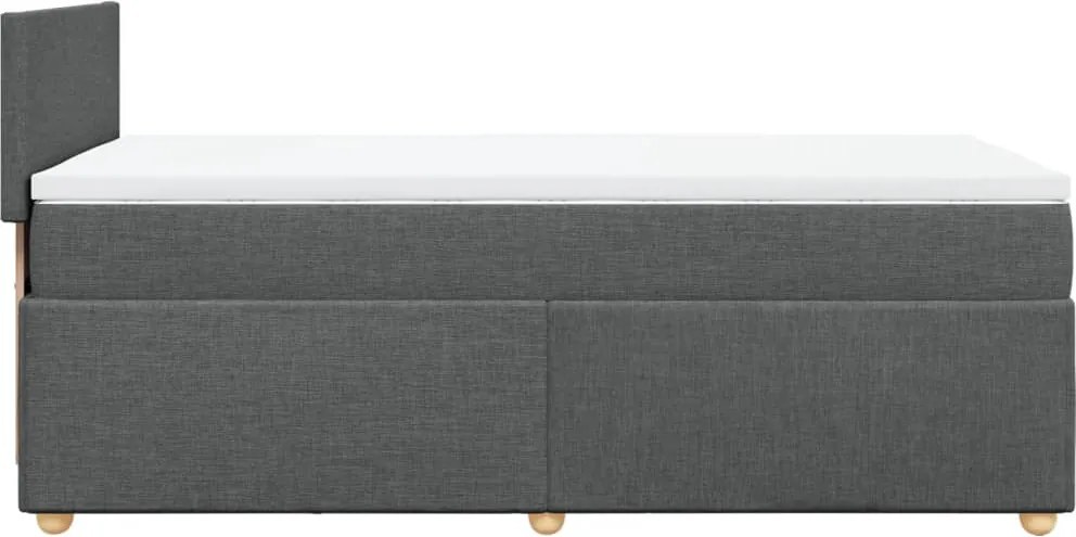 Box spring postel s matrací tmavě šedá 100 x 200 cm textil 3288885