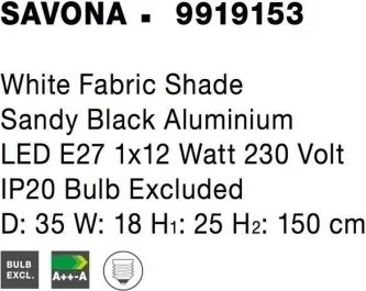 Stojací lampa NOVA LUCE SAVONA E27 9919153 bez žárovky