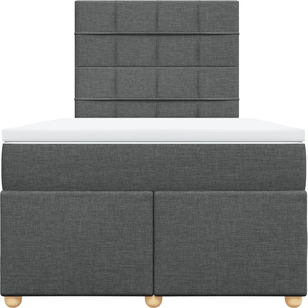 Box spring postel s matrací tmavě šedá 120x200 cm textil 3291248