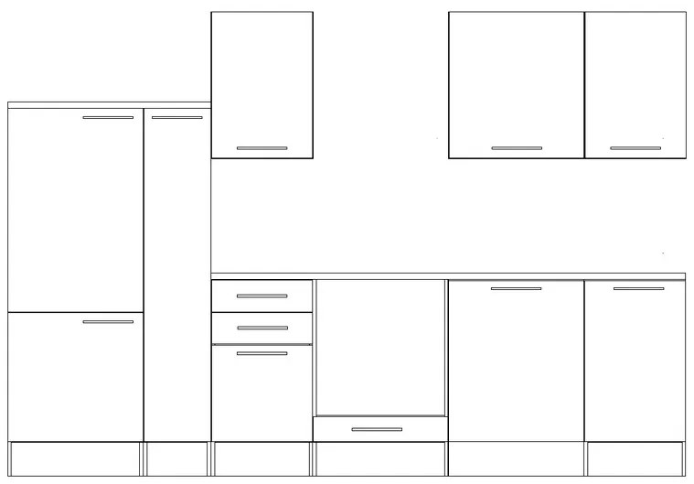 Kuchyňský blok Welcome 6, bílá/červený lesk