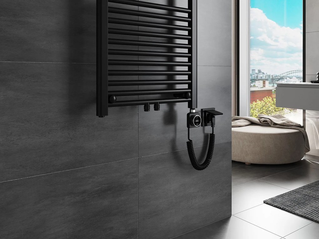 Mexen Mars, elektrické topné těleso 900 x 400 mm, 300 W, černá, W110-5900-400-6300-70