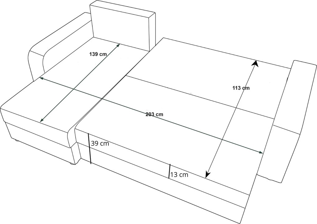 Rozkládací oboustranná sedací souprava do L VALERIO 238x140 cm, tmavě šedá/světle šedá + 2 polštářky ZDARMA