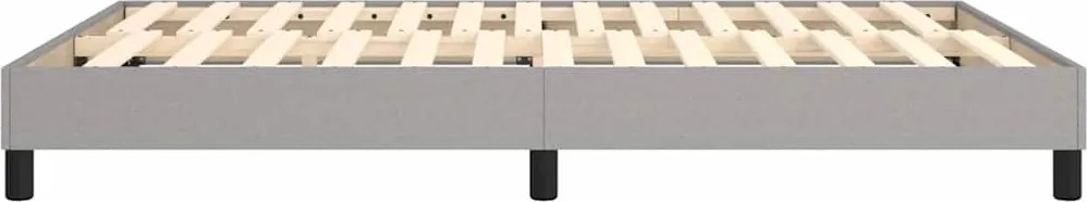 Rám postele s boxspringem světle šedý 140 x 190 cm textil 3120508