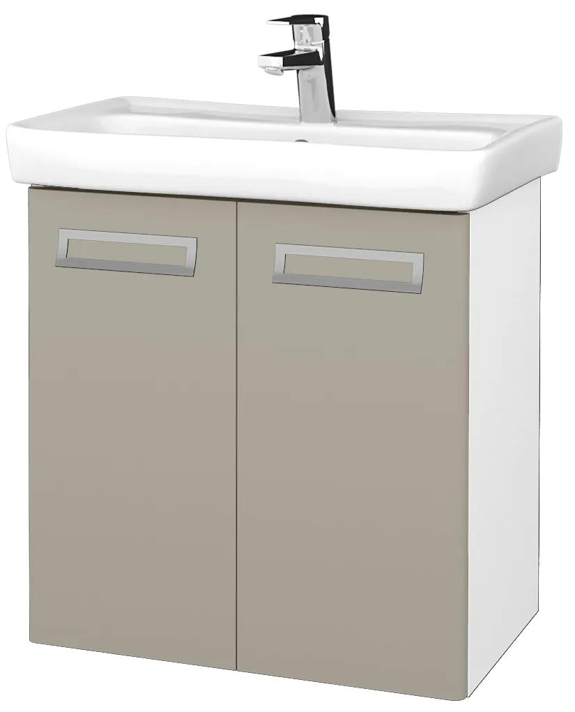 Dřevojas Koupelnová skříň DOOR SZD2 60 Varianta: N01 Bílá lesk / Úchytka T01 / IND Individual