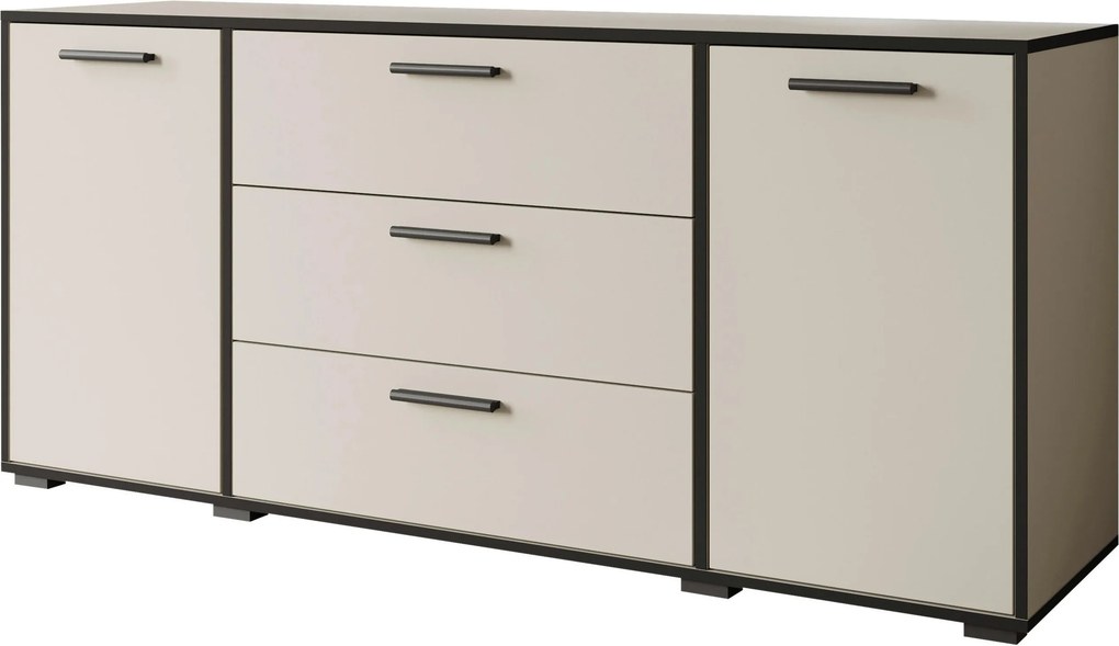 XXXLutz ŠIROKÁ KOMODA, barvy grafitu, kašmírová, 150/68/40 cm P & B - Online Only komody - 002778002908