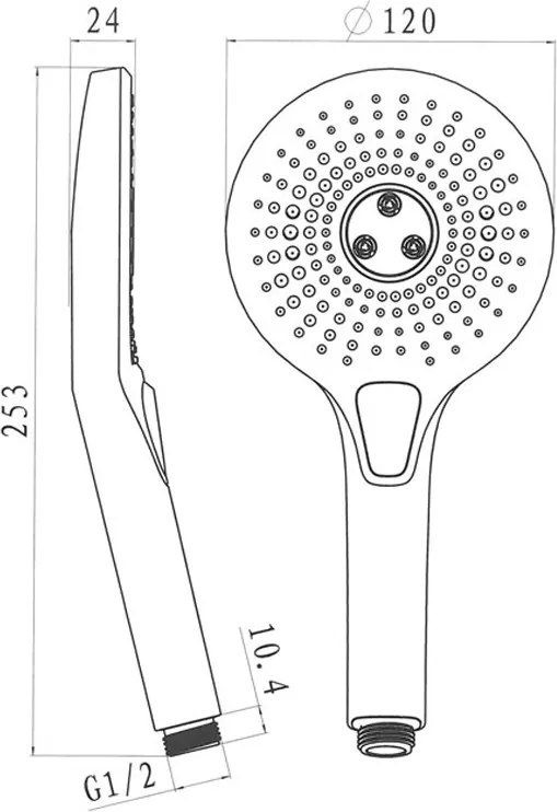 Mereo Mereo, Nástěnná baterie dita150mm s otoč. ramínkem a tyčí pro ruční a talířovou sprchu, bez příslušenství, CBE60101SFE