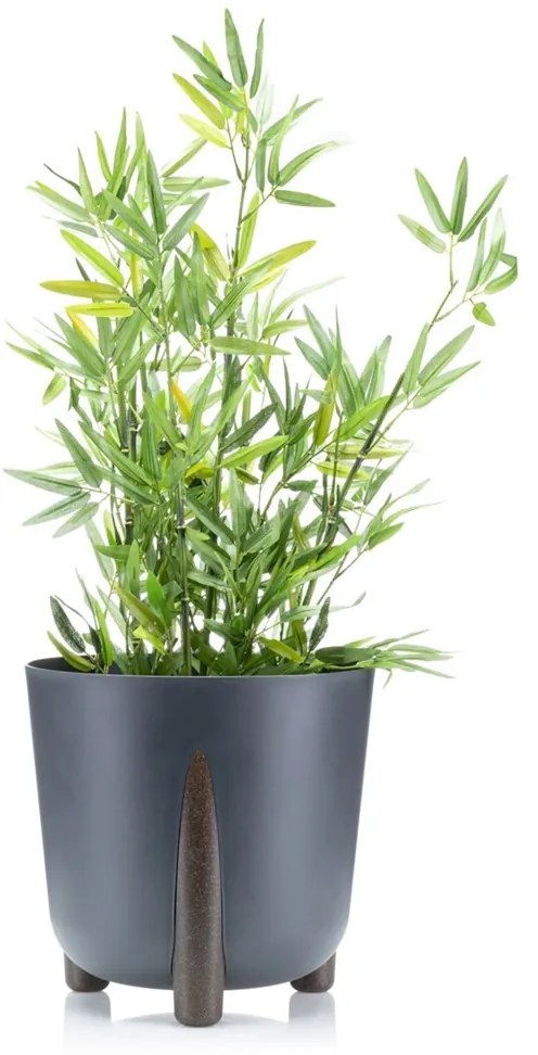 PLASTOVÝ KVĚTINÁČ MOSS ECO 25X26 CM ANTRACITOVÁ