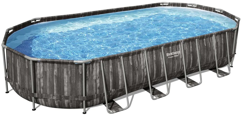 BESTWAY Power Steel Bazénový set 732 x 366 x 122 cm, kartušová filtrace 5611T