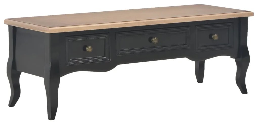 280051 vidaXL 280051  TV Cabinet Black 100x35x35 cm Wood