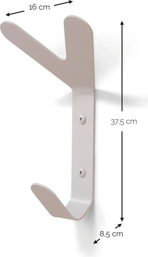 Taupe nástěnný ocelový háček Frondo – Spinder Design