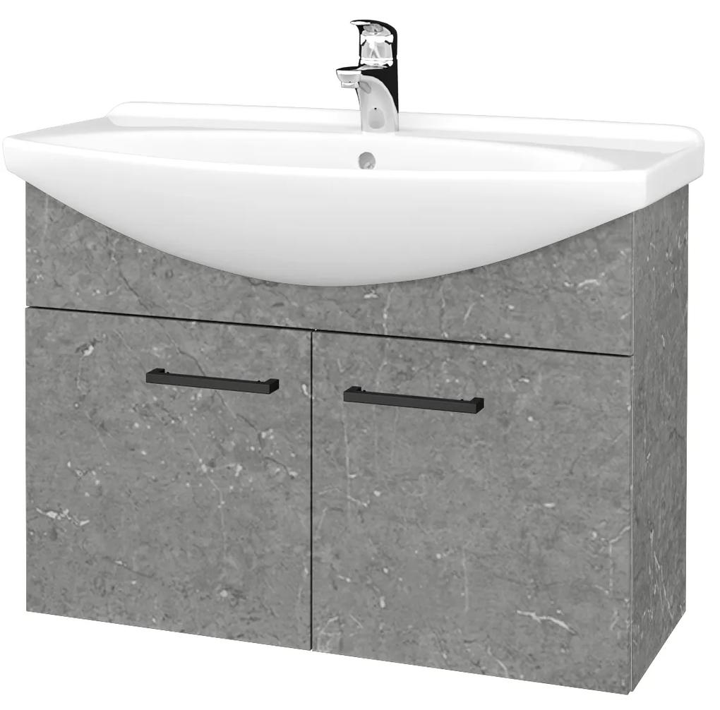 Dřevojas Koupelnová skříň TAKE IT SZD2 85 Varianta: D14 Basalt / Úchytka T02 / D14 Basalt
