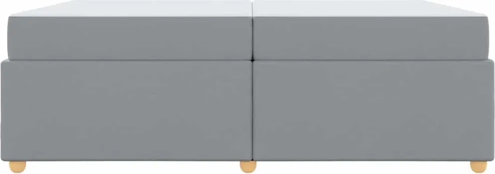 Rám postele s matrací Světle šedá 200 x 200 cm textil 3399377
