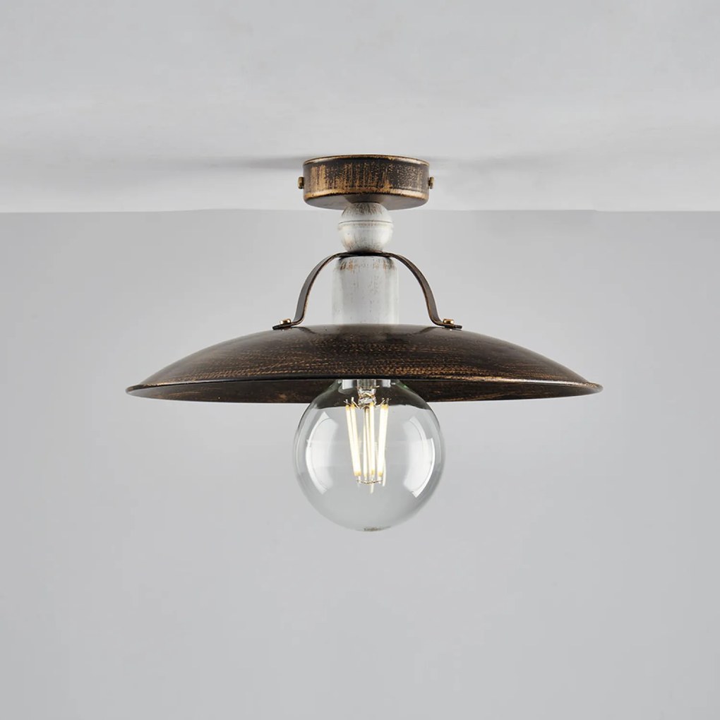 Light for home - Stropní svítidlo BL234-PL1-BR Cantina, 1 X 60 Watt Max, hnědá, zlatá, 1 X 60 W, E27, Hnědá
