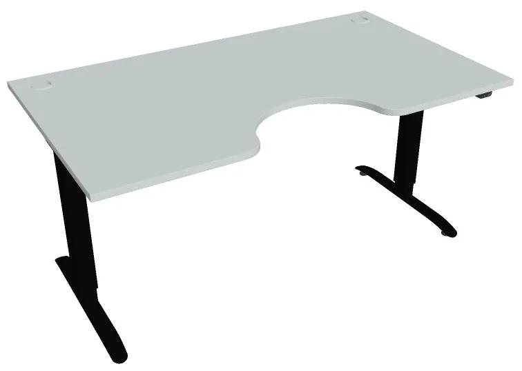 Hobis Motion Elektr. nastavitelný stůl 160x90 - HOBIS ERGO MOTION MSE 2 1600 Dekor stolové desky: šedá, Barva kovové podnože: černá