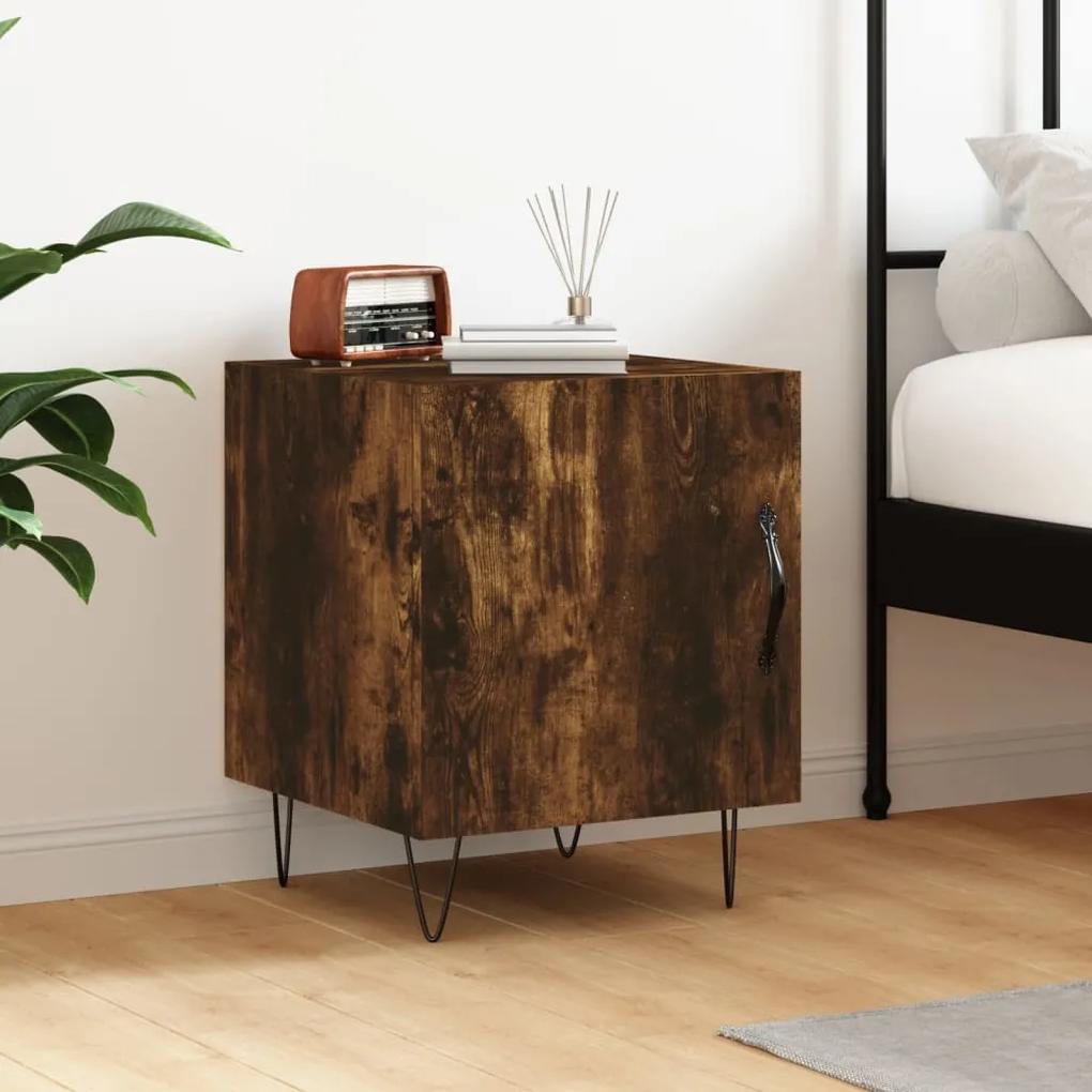 vidaXL Noční stolek 40 x 40 x 50 cm kompozitní dřevo [827562] Barva: hnědý dub