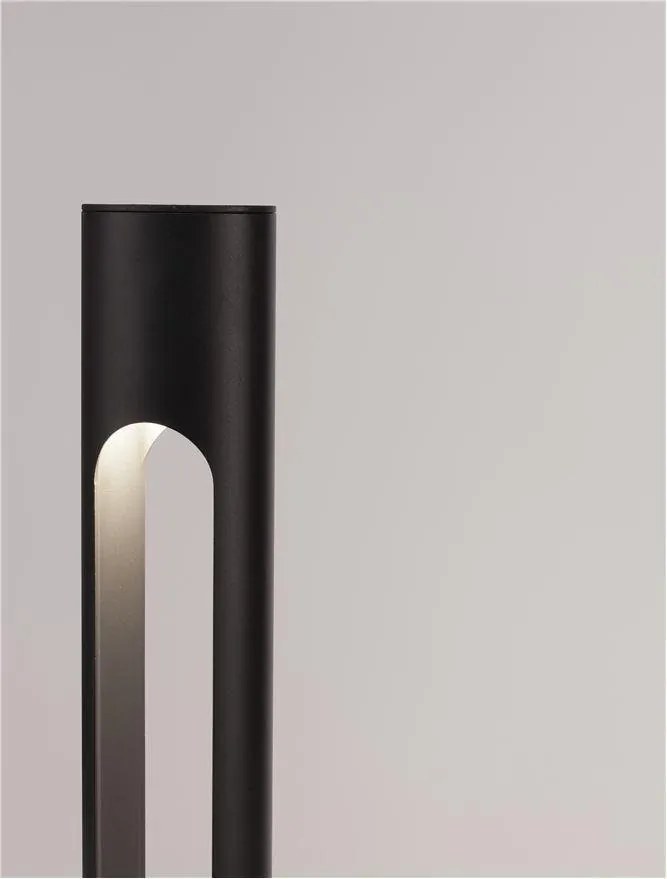 NV 9100917 Venkovní sloupkové svítidlo ELLERY černý hliník a akryl LED 12W 3000K 100-240V IP65 - NOVA LUCE