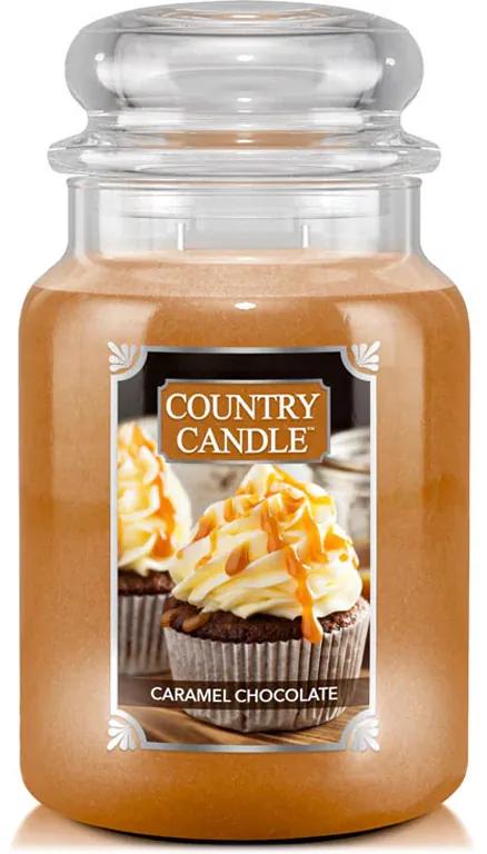 Country Candle – vonná svíčka Caramel Chocolate (Čokoláda s karamelem), 680 g