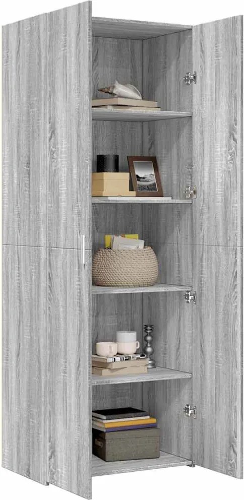 Skříň highboard šedá sonoma 70 x 42,5 x 185 cm kompozitní dřevo 3281425