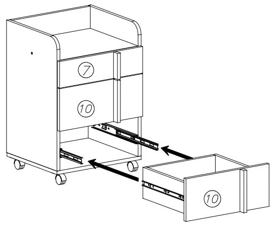 Meblar Kontejner RM11 pro psací stůl Remo RM10