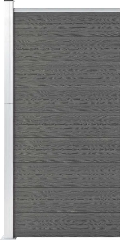 Plotový dílec WPC 95 x 186 cm šedý 148978