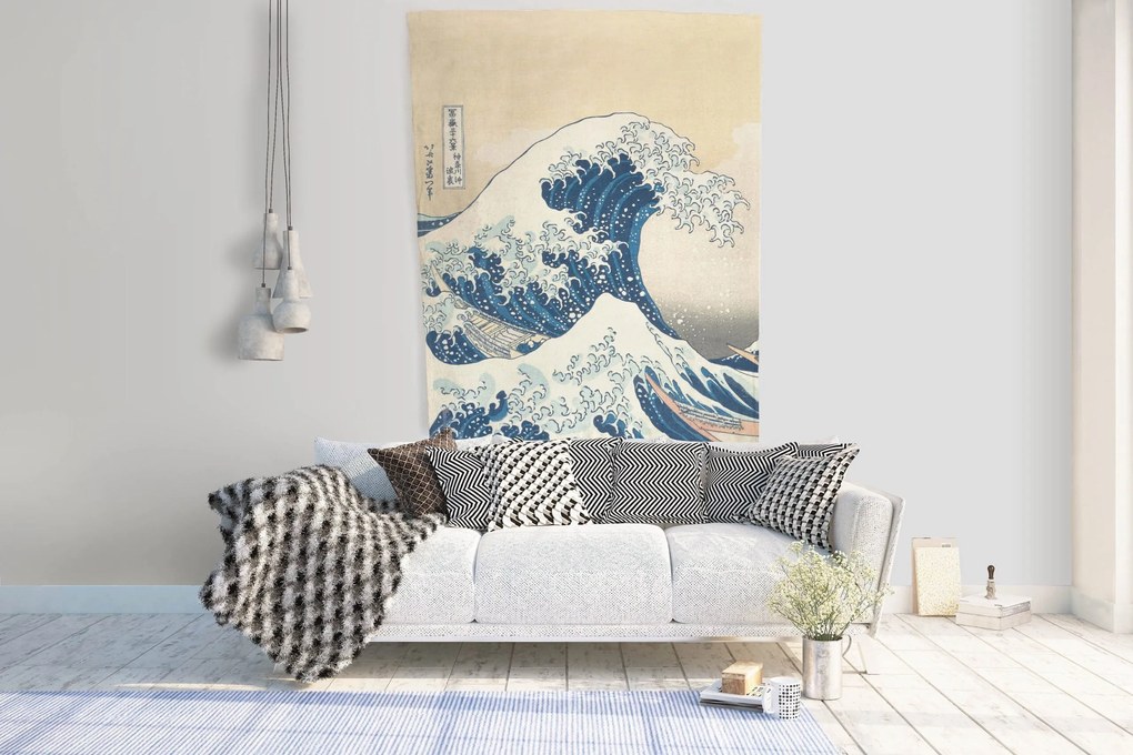 Lenbutik Lněná tapiserie Katsushika Hokusai Velká vlna / The Great Wave 130x100 cm