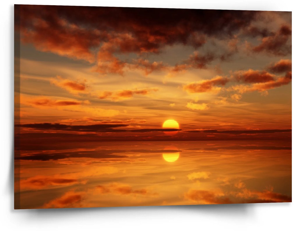 Obraz SABLIO - Oranžové slunce 150x110 cm