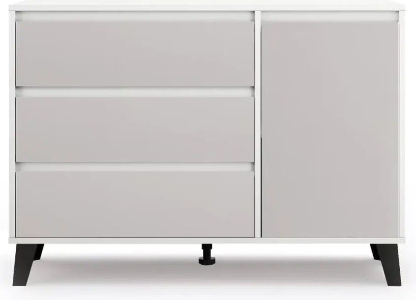 Komoda Borg 1d3s bílá / kašmír