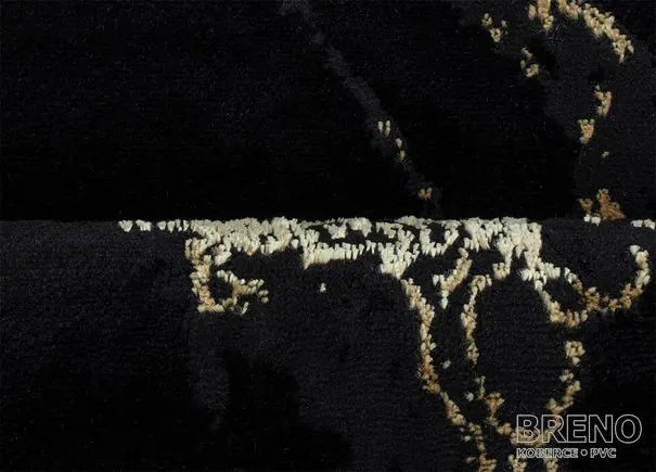 Breno Kusový koberec MARMARIS 400 nero, 200x290 cm, Černá/Vícebarevné