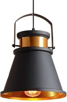 Toolight - Stropní svítidlo ASTI C 1xE27, černá-zlatá, OSW-00180